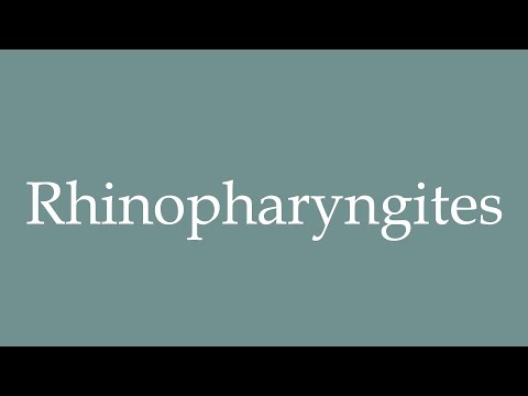 How to Pronounce ''Rhinopharyngites'' (Nasopharyngitis) Correctly in French