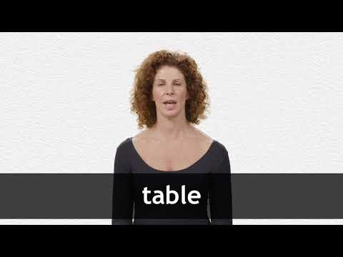 TABLE 释义 | 柯林斯英语词典