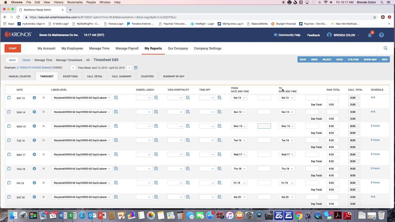 Kronos Reports Training
