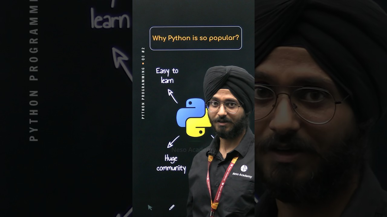Why Python is so popular? #Python #NesoAcademy #QuickConcepts