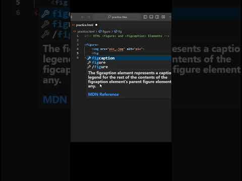 HTML figure and figcaption elements | #html #code #coding #frontend #webdesign #webdevelopment
