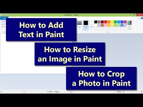 How to Add Text in Paint | How to Resize Image in Paint | How to Crop a Photo in Paint