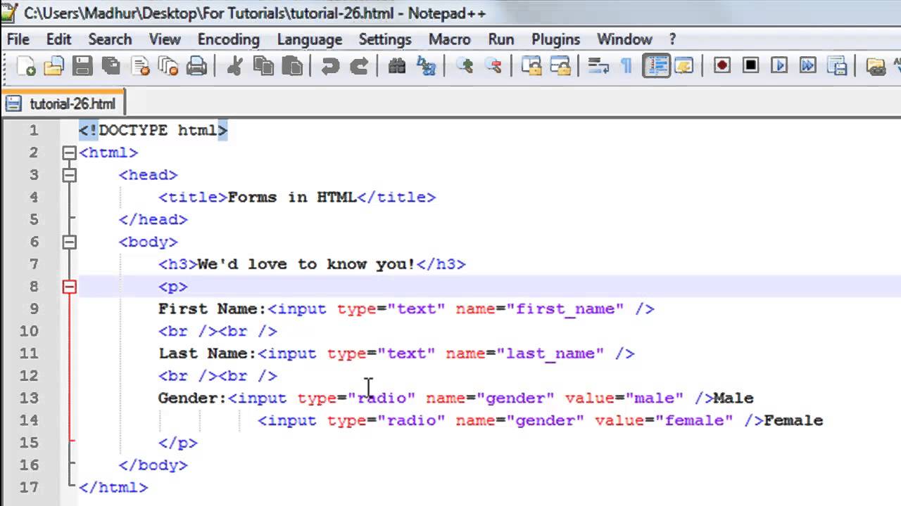 HTML Tutorial - 26: Forms (Part-1)