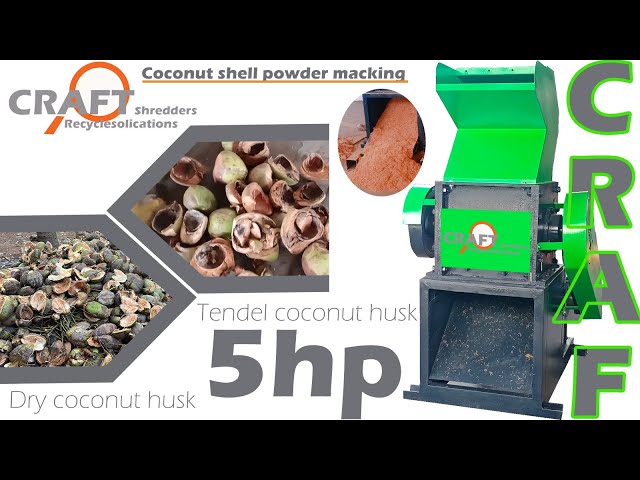 Coconut Husk Shredder - Twin Shaft Coconut Husk Shredder And chips ...