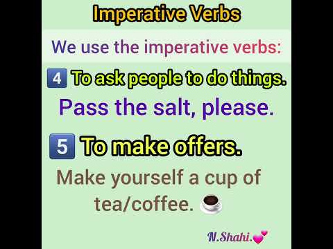 Grammar, Part 32, IMPERATIVE VERBS ????