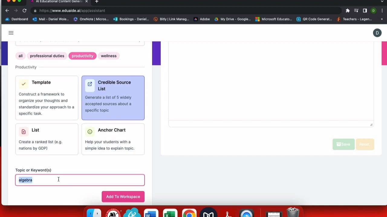 Creating Resources with Educaide AI
