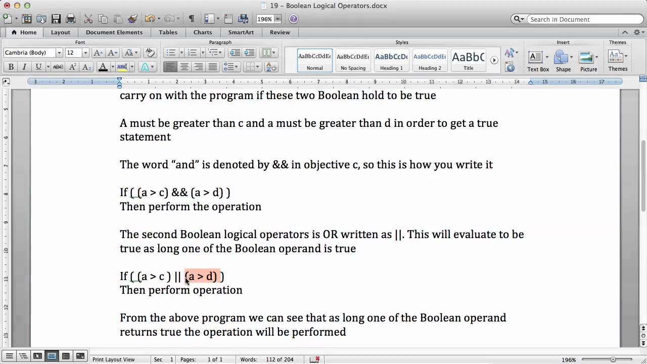 Objective C Tutorials   19   Boolean Logical Operators