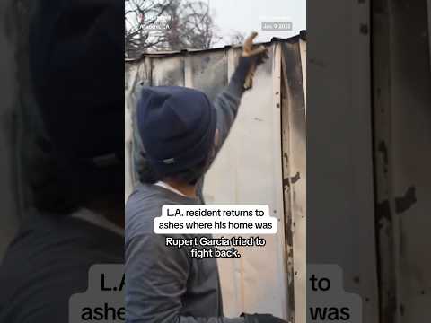 L.A. resident returns to ashes where his home was