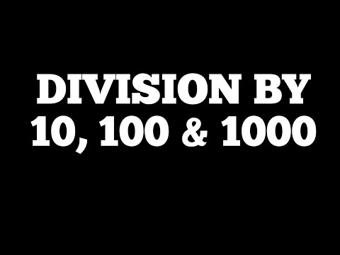 Division by 10, 100 and 1000 #maths #decimals
