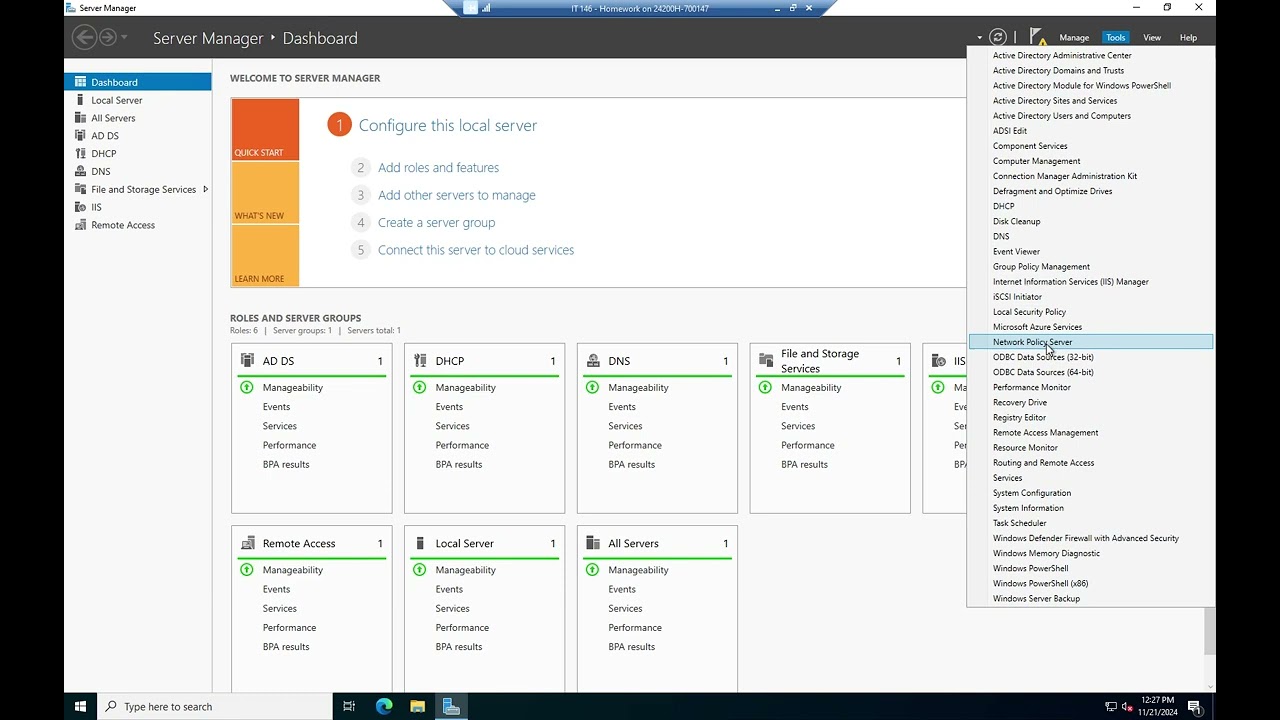Configuring a Windows Server as a RADIUS server