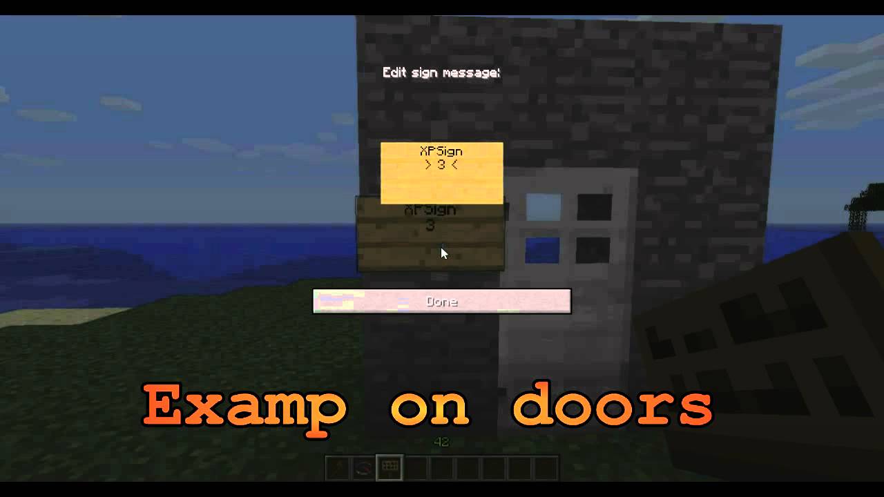 Minecraft plugin XPSign Tutorial