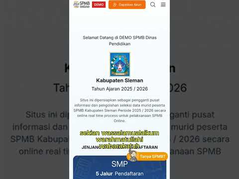 2. Tutorial Aktivasi Akun dan Daftar SPMB SMP Kab. Sleman