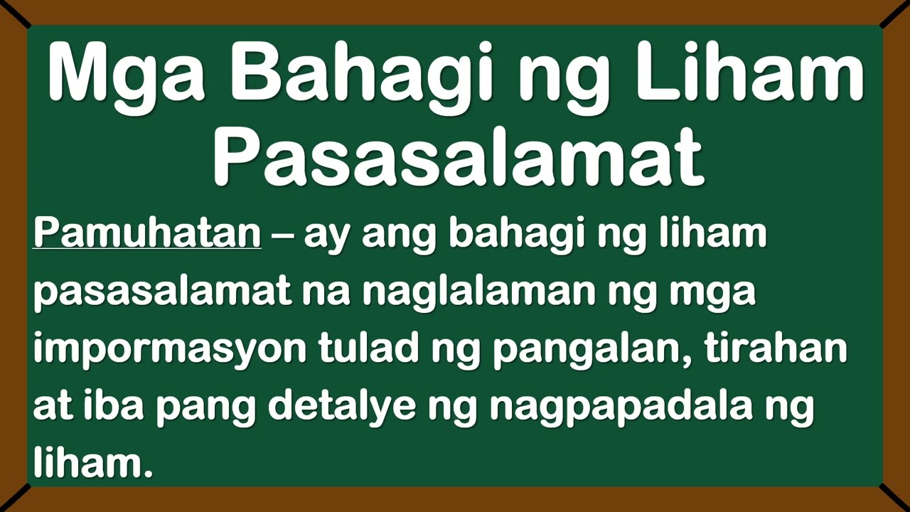 FILIPINO 4   LIHAM PASASALAMAT