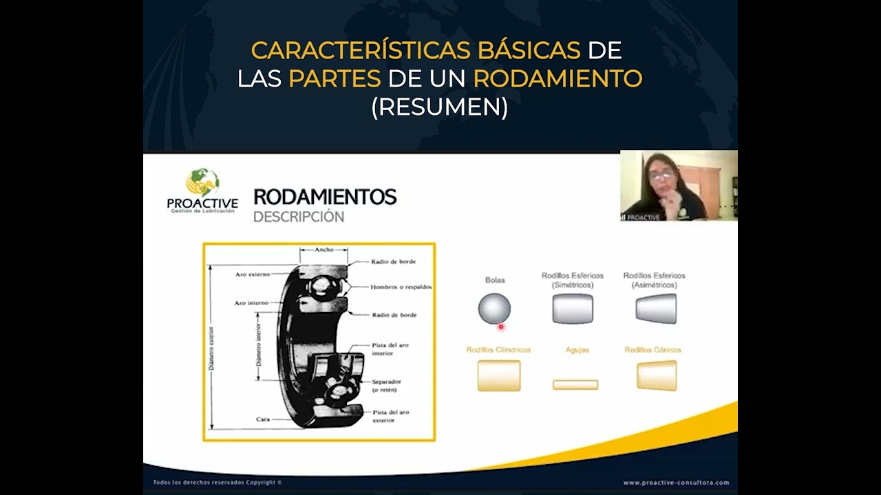 Características básicas de las partes de un rodamiento