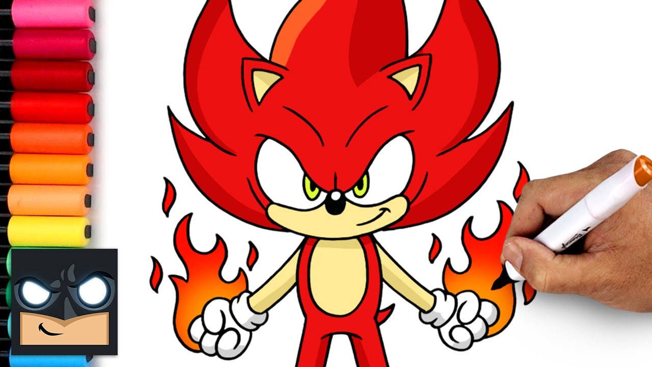 How To Draw Fire Sonic | Beginner Drawing Tutorial (Step-by-Step)