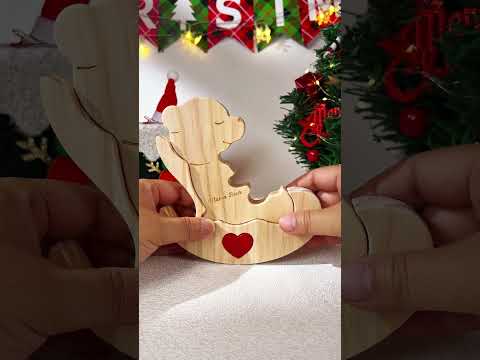 Mama Bear | Gift For Mothers & Grandmas | Personalized Custom Shaped Wooden Puzzle