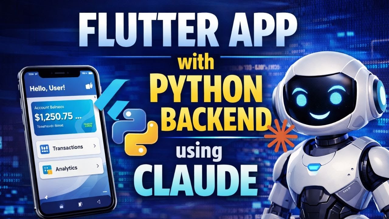 Flutter Mobile App with Python Backend using Claude | Build Full-Stack App in Minutes