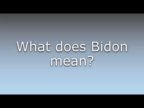 What does Bidon mean?