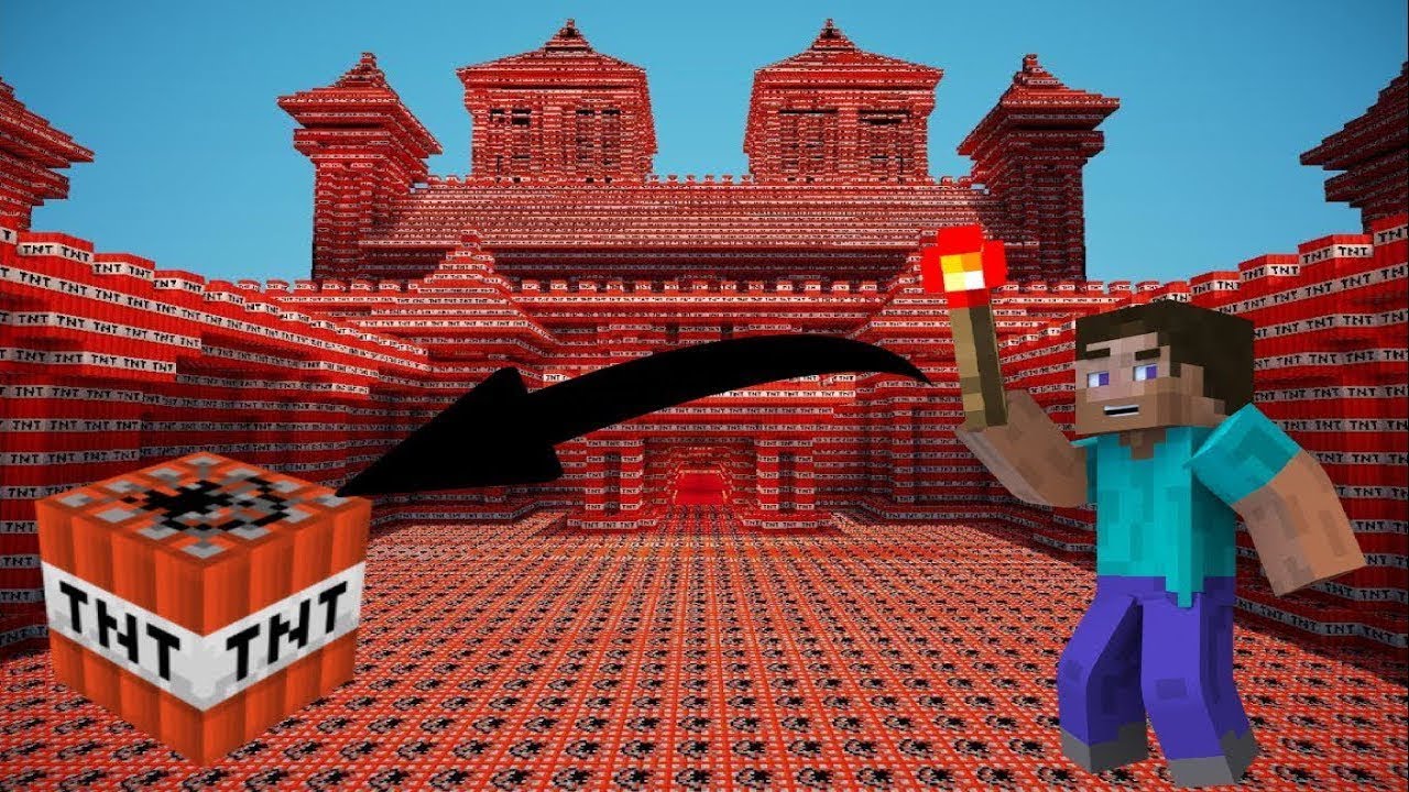 Huge TNT Castle - Minecraft
