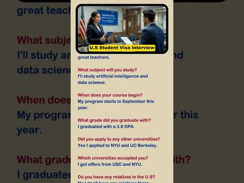 USA Student Visa Interview ! Learn English Daily! preparation of visa f1.student visa usa.