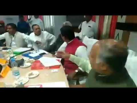 BJP MP Sharad Tripathi beats MLA with shoes