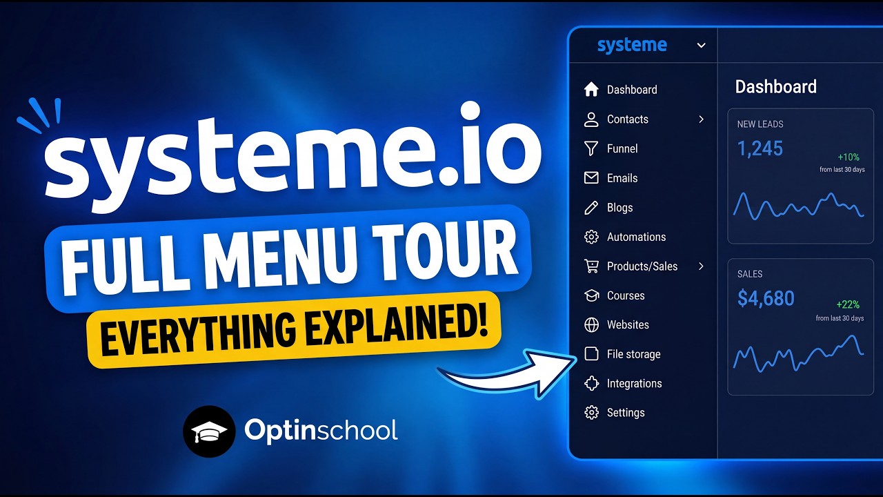 Systeme.io Tutorial for Beginners (2026) | Full Dashboard Walkthrough