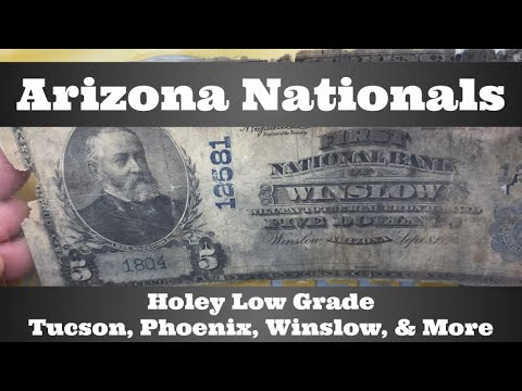 Mini-Hoard of Arizona National Bank Notes - Holey Low Grade - Tucson, Phoenix, Winslow, & More