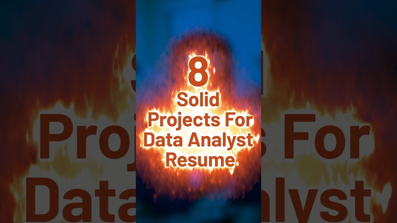 8 Projects for Your Data Analyst Resume! 📽️🤩#codebasics #shorts #dataanalysis #data #dataanalytics