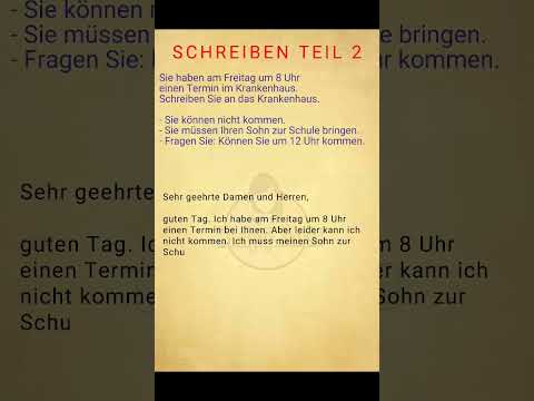 Schreiben Brief A1 German Exam #deutsch #deutschlernen #germanlanguage #learninggermanlanguage