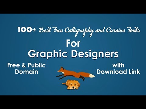 100 Best Calligraphy, Script, and Cursive Fonts List (Free & Public Domain) for Graphic Designers