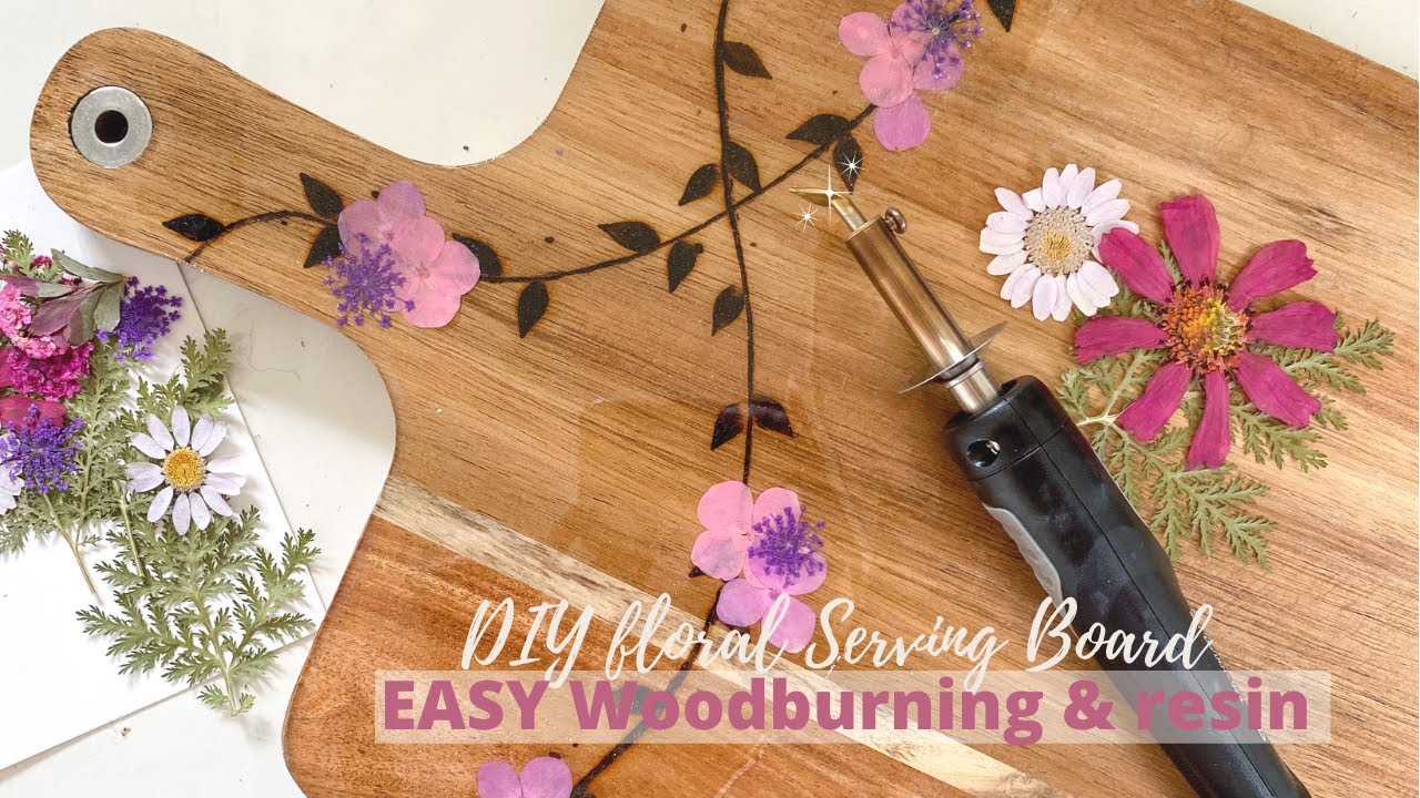 EASY wood burning design for a serving board (Beginners)