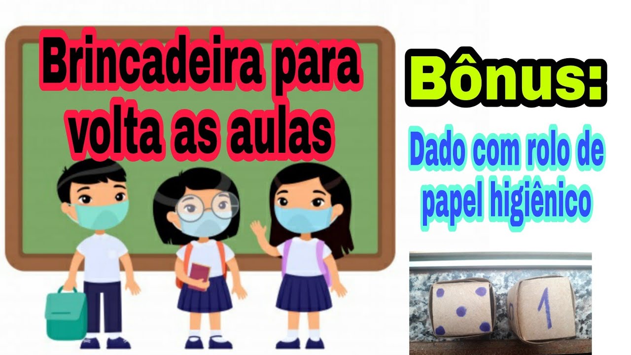 Brincadeira para volta as aulas - Dado das férias