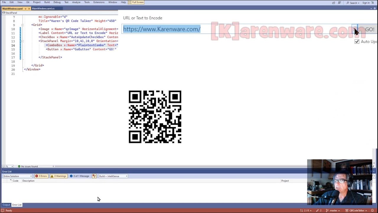 QR Code Talker Coding Livestream on the YouTube 8fps HD Test ...