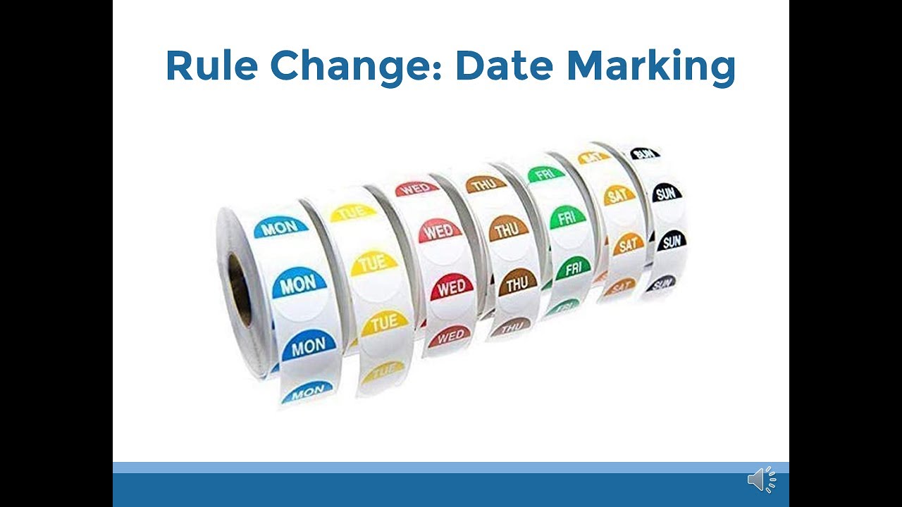 Food Code Revision 2022: Date Marking