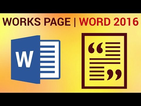 How to Create a Bibliography in Word 2016