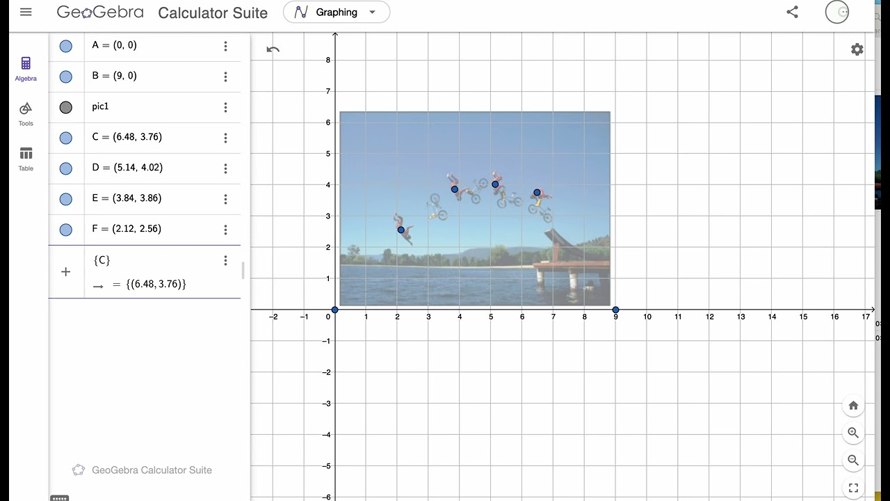 Geogebra - photo upload and setup
