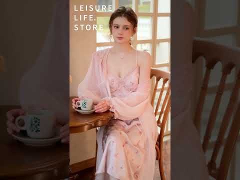✨Ready to bloom in luxury? #LoungewearGoals #FloralNightdress #Sleepwear #Frenchstyle #PrincessVibe