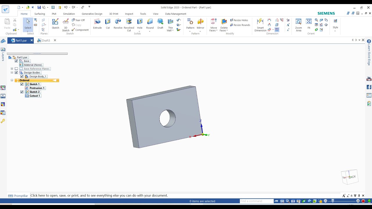 Solid Edge Drafting and Section View