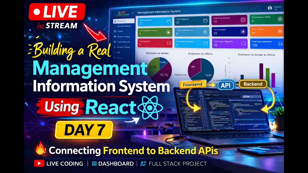 DAY 7 LIVE: Building a Real Management Information System (React + PHP Full Stack) - LEARNING REACT