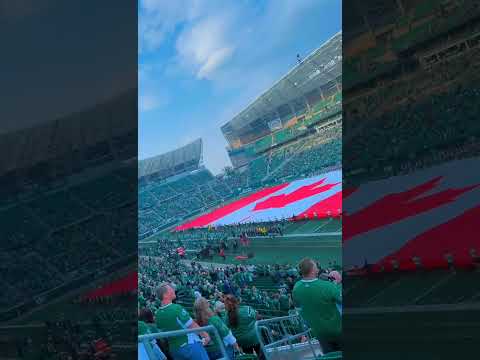 live for the football game in Regina,Sk canada. #automobile #agriculture #pigfeed #
