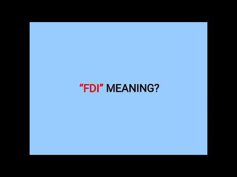 “FDI”MEANING?