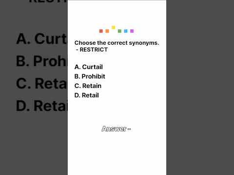 Choose the correct synonyms of RESTRICT #SHORTS