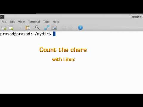 wc command in Linux - count the characters in a text file