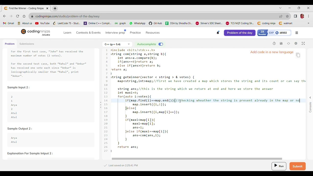 Problem of the Day   Coding Ninjas  Easy solution