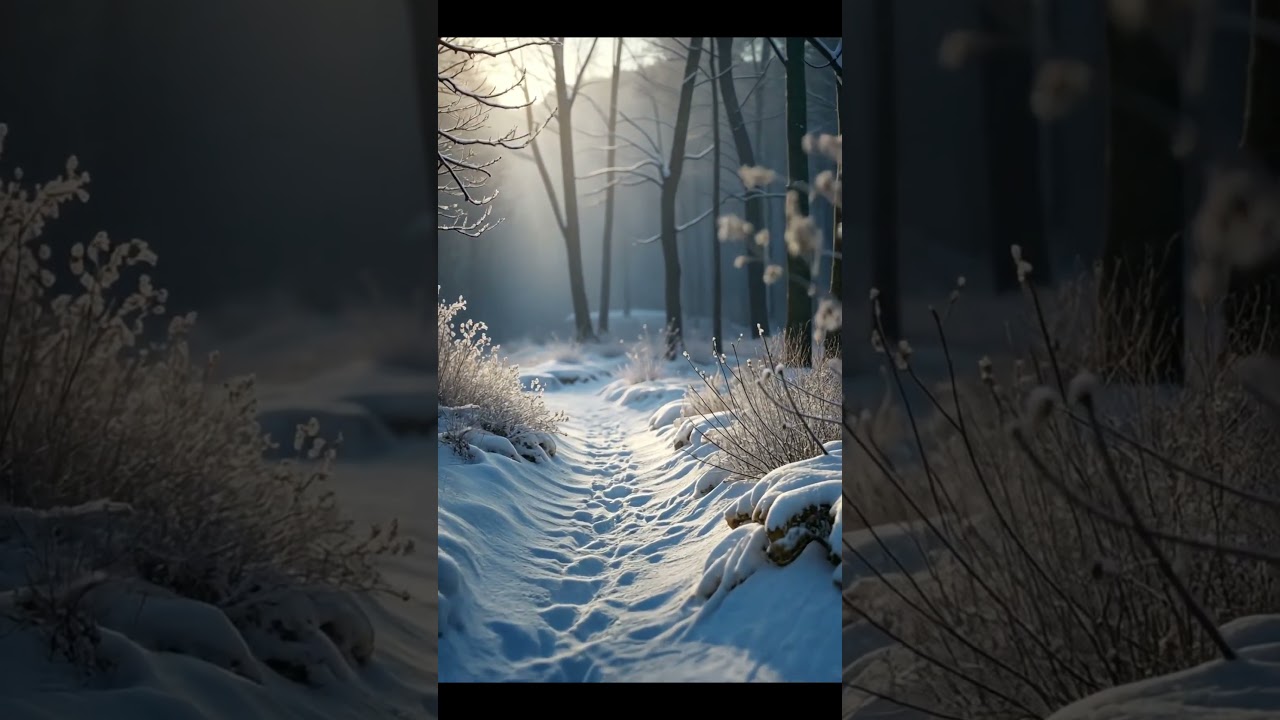Snowy Serenity ❄️ 4K Relaxing Winter Loop | Calming Nature Animation for Peace & Focus