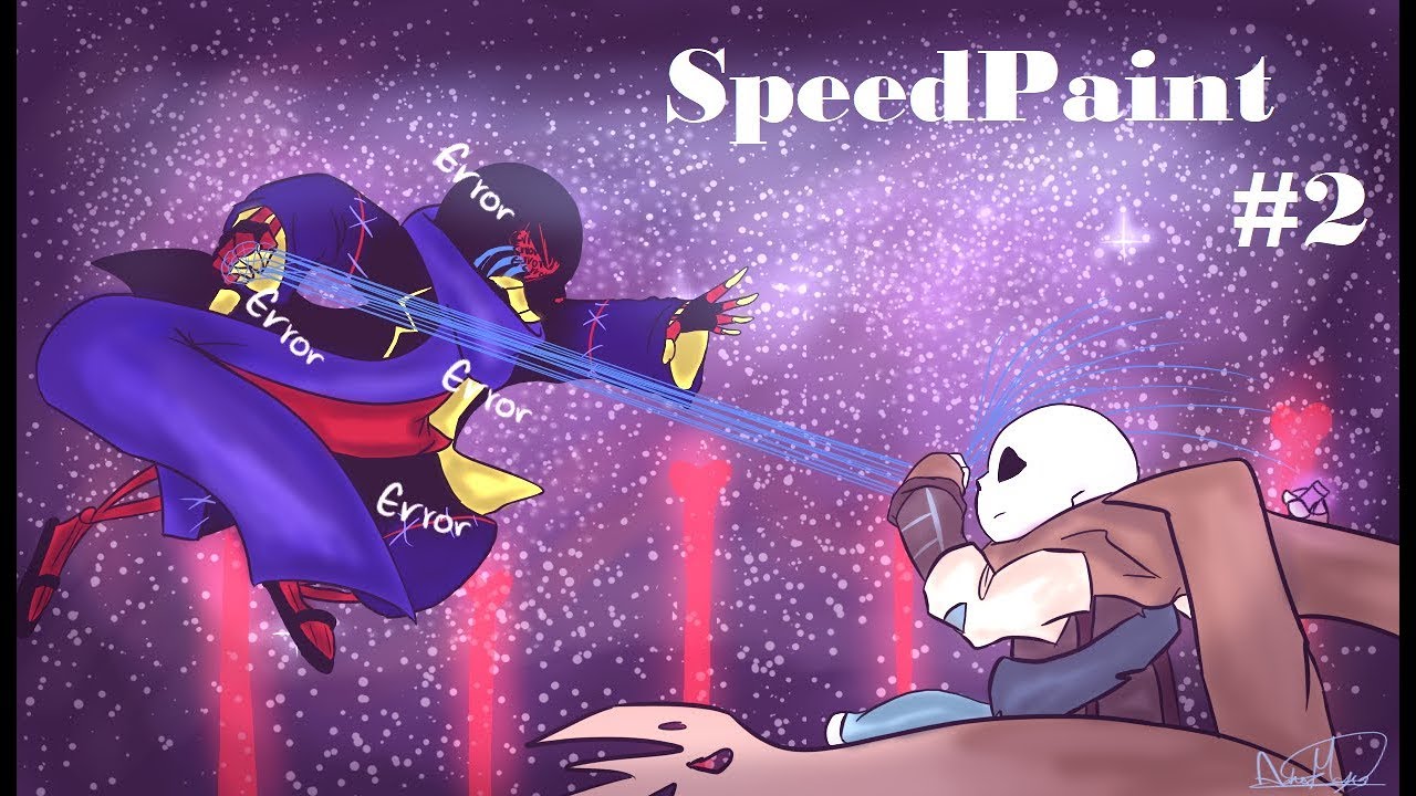 [SPEEDPAINT] Error!Sans vs Ink!Sans (UNDERVERSE)