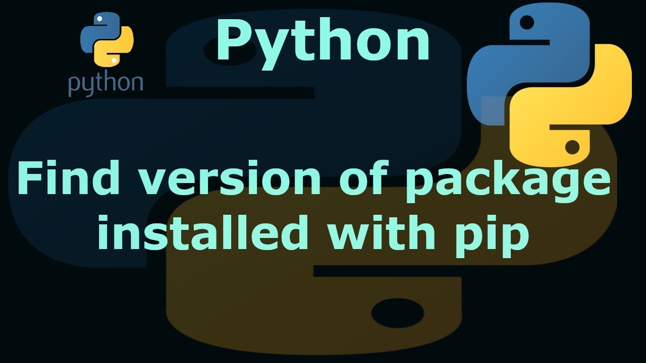 Python Find which version of package is installed with pip