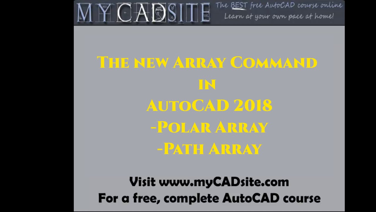 AutoCAD Tutorial Lesson 1-7 ARRAY 2 (Complete Beginners Course)