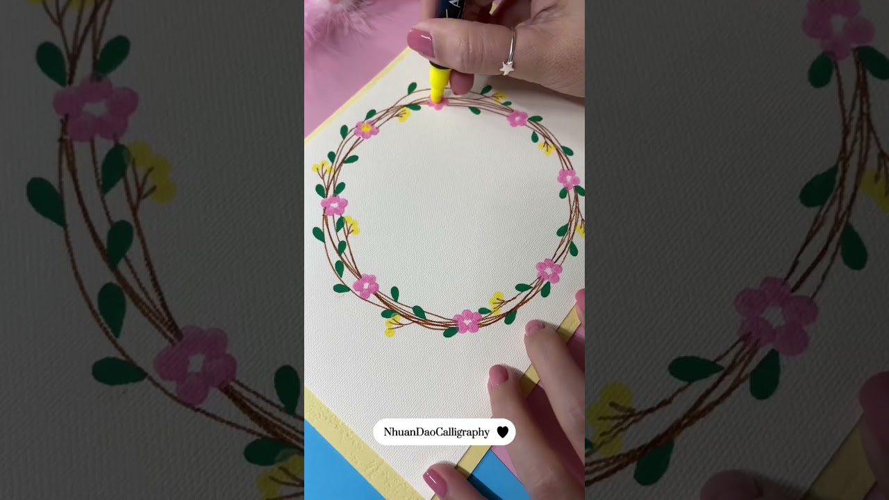 Happy Mother's Day Cards🎁#NhuanDaoCalligraphy #mothersday #satisfying #Calligraphy #shorts #youtube