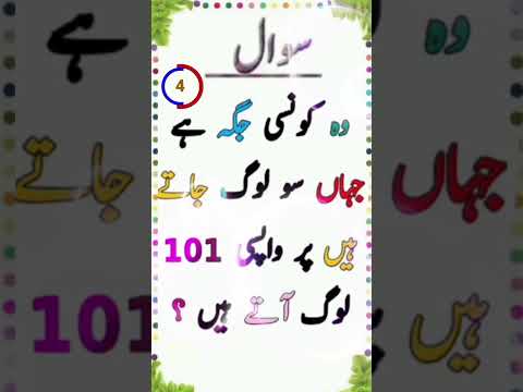 wo Kon se jaga ha #learnandenjoy #urdu #interstingsawal #mindblowing #gk#interestingsawal#urdupoetry